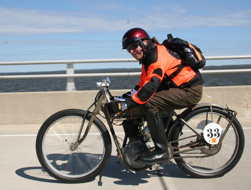 Motorcycle Cannonball rider’s record first leg of coast-to-coast ...
